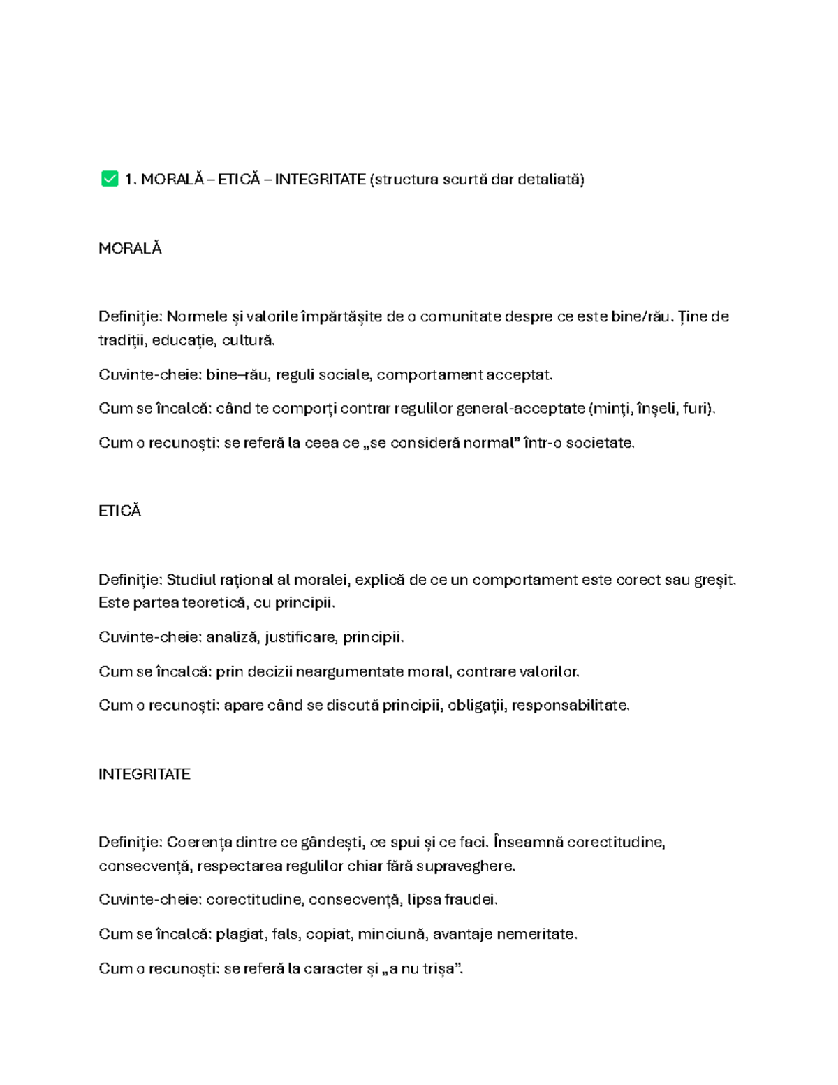 Etica și Integritatea: Principii și Plagiat - MORALĂ, ETICĂ ...