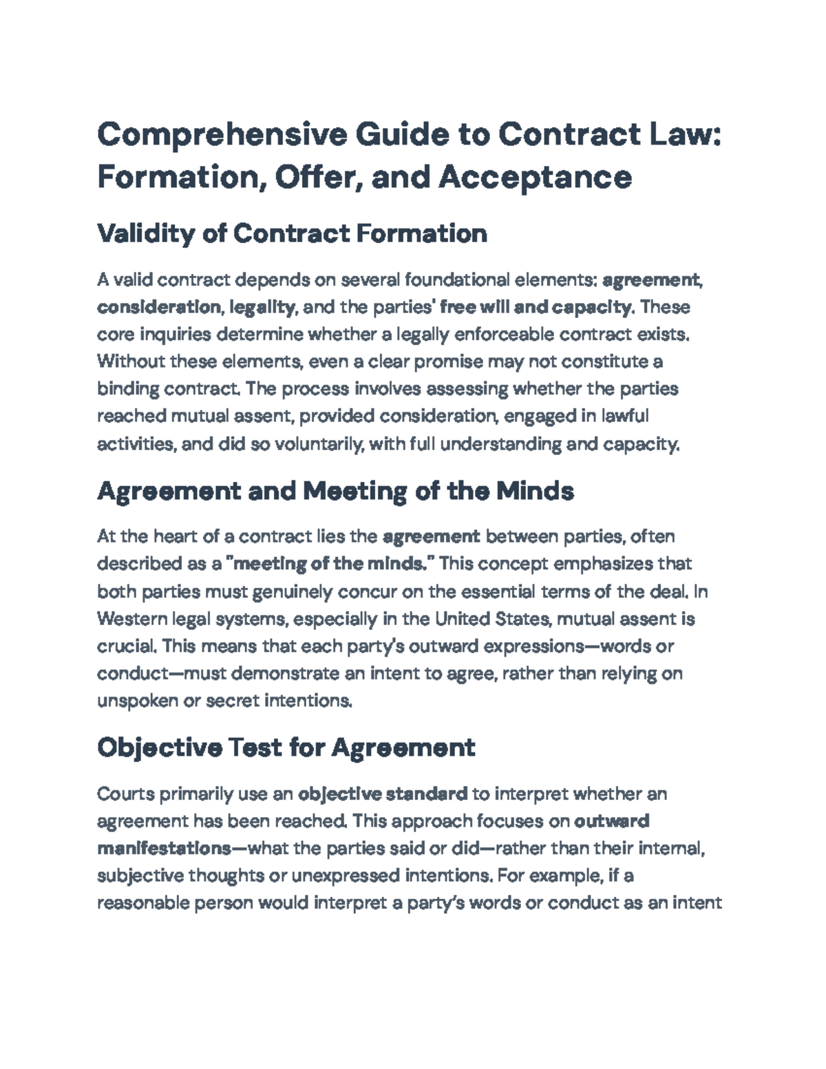 UCC Contract Law: Comprehensive Guide to Offer & Acceptance Principles ...