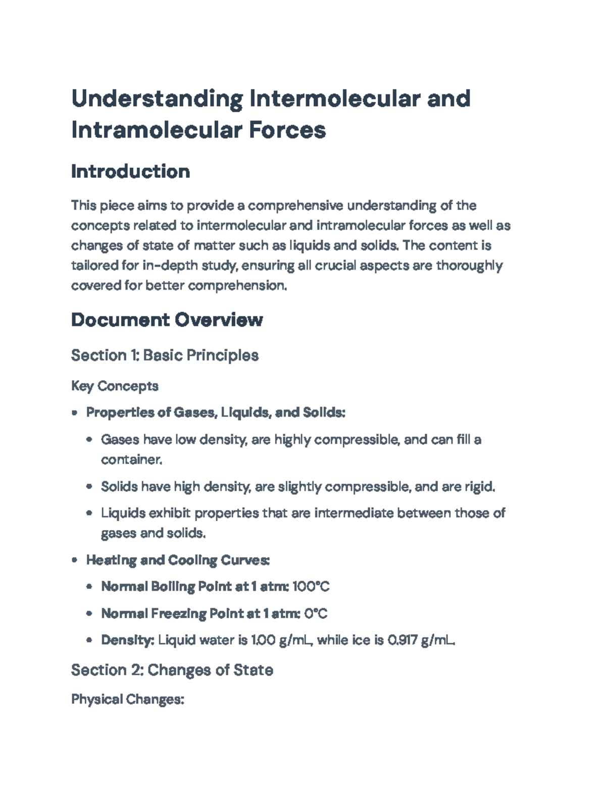 Comprehensive Study of Intermolecular & Intramolecular Forces in Matter ...