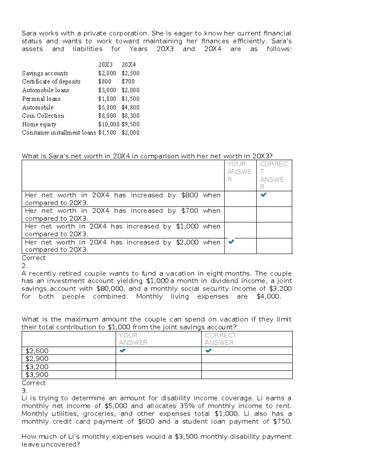 Pre-Assessment Attempt 2: Personal Finance Analysis and Strategies ...