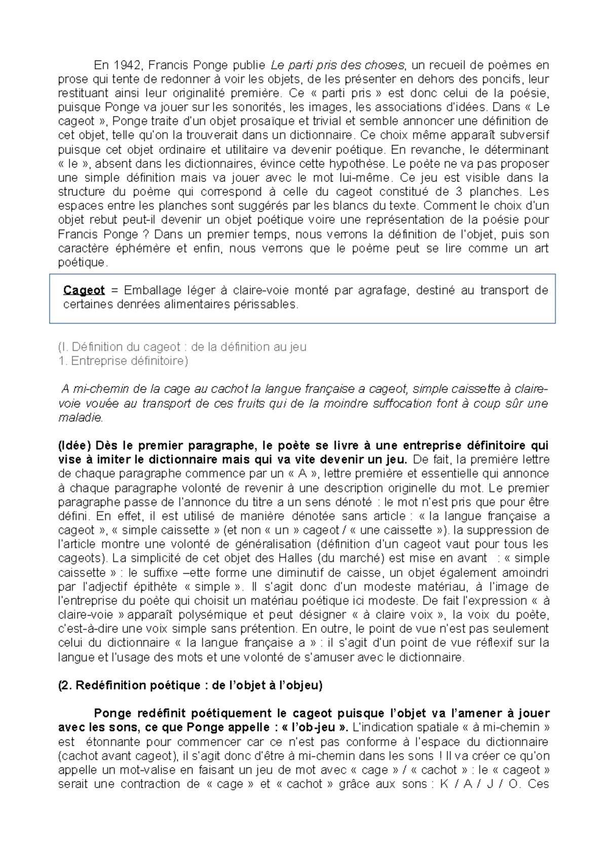 Commentaire de Texte sur Manon Lescaut - Chapitre 6 (Corrigé) - Studocu