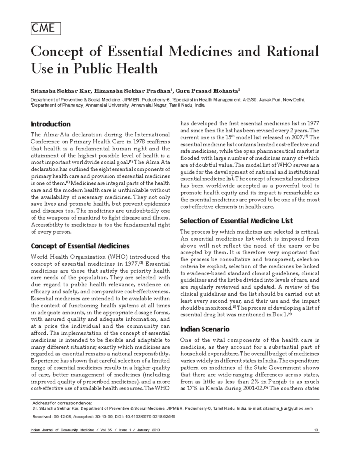 CME Essential Medicines & Rational Use in Public Health - Studocu