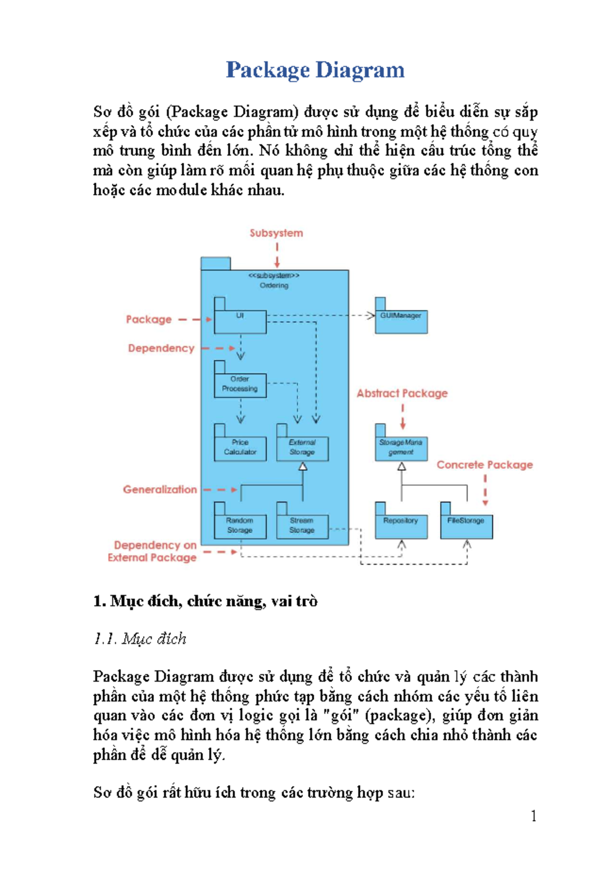 Phân Tích và Thiết Kế Sơ Đồ Gói (Package Diagram) cho Hệ Thống - Studocu