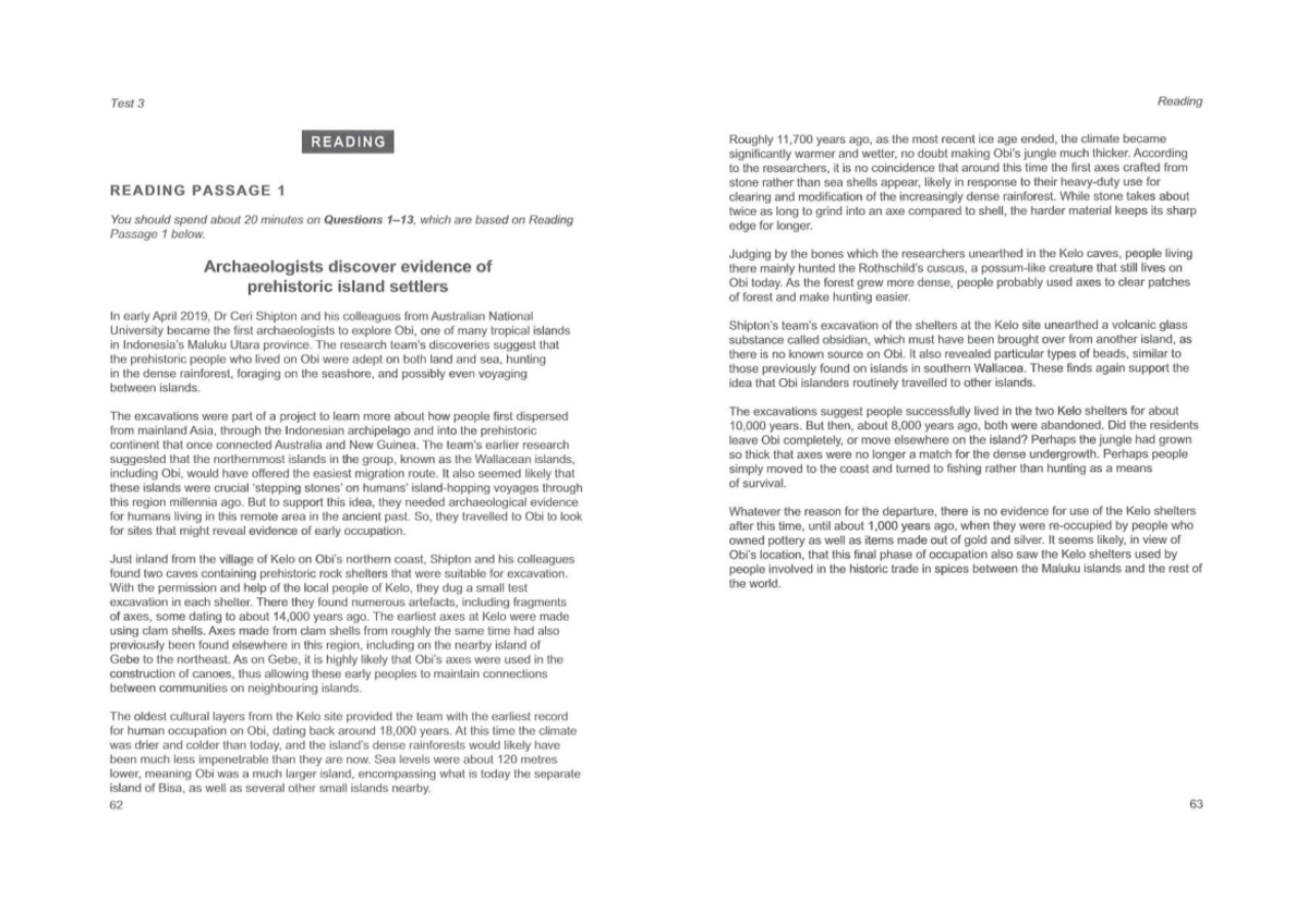 Test 3 Reading Passage Analysis and Questions - Studocu