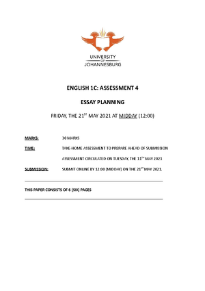 English 1C Essay Final Draft EXAMPLE - ENGLISH 1C 2024 ENGLISH 1C ...