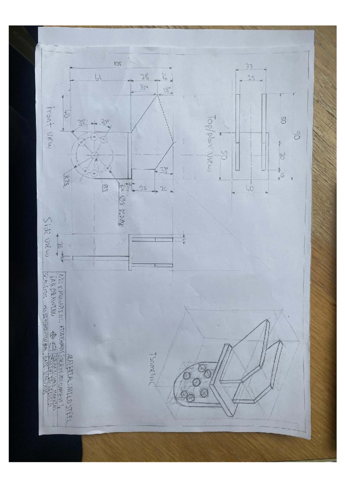 Assignment 4 Sketching: Isometric Views & Dimensions - Studocu