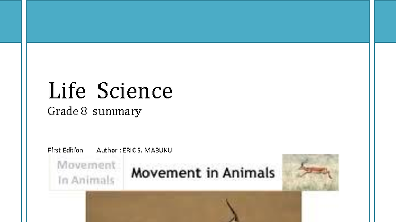 Life Science Grade 8 Summary: Key Concepts & Processes (2017-2018 ...