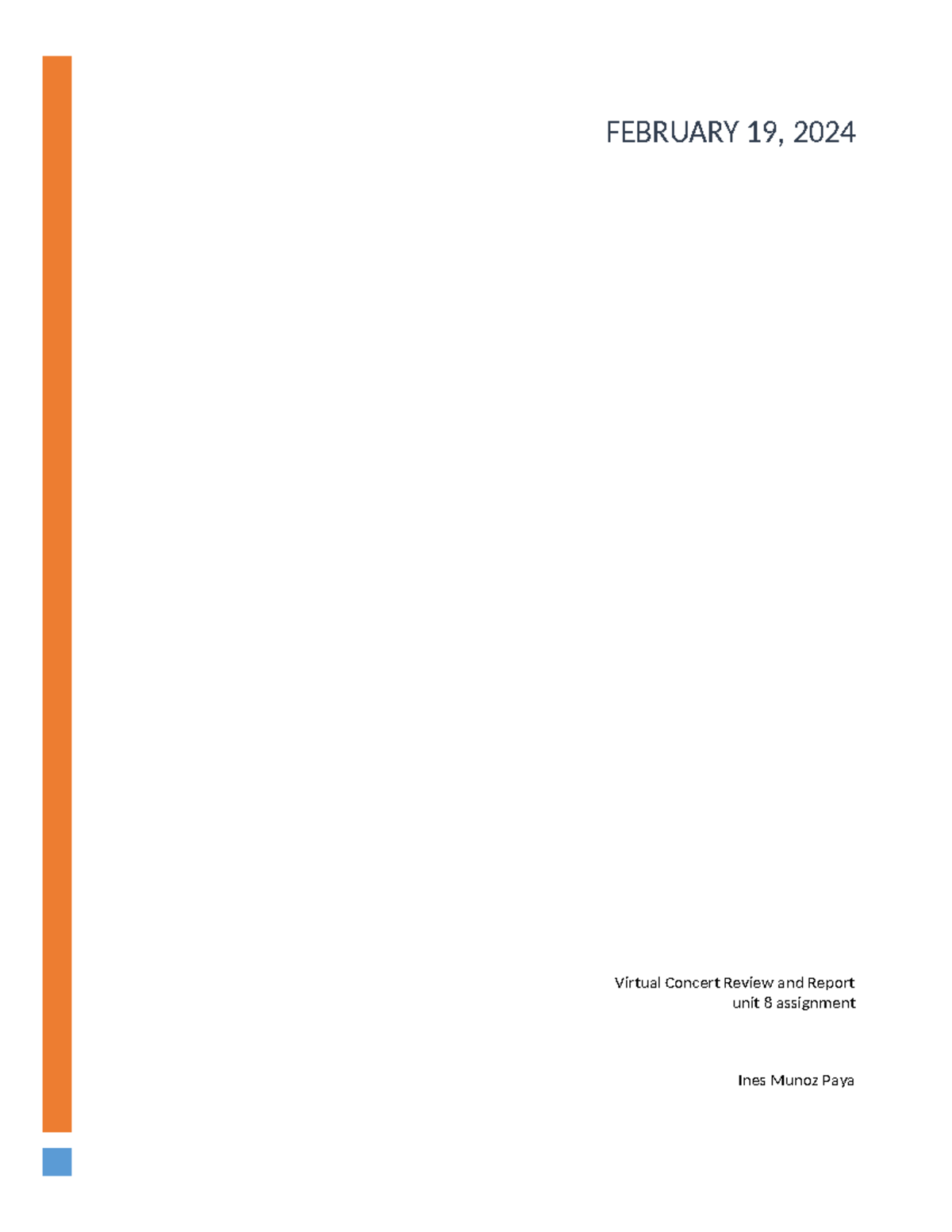 Unit 8 - Music - Essay - Concert Report: Review of Chamber Performance ...