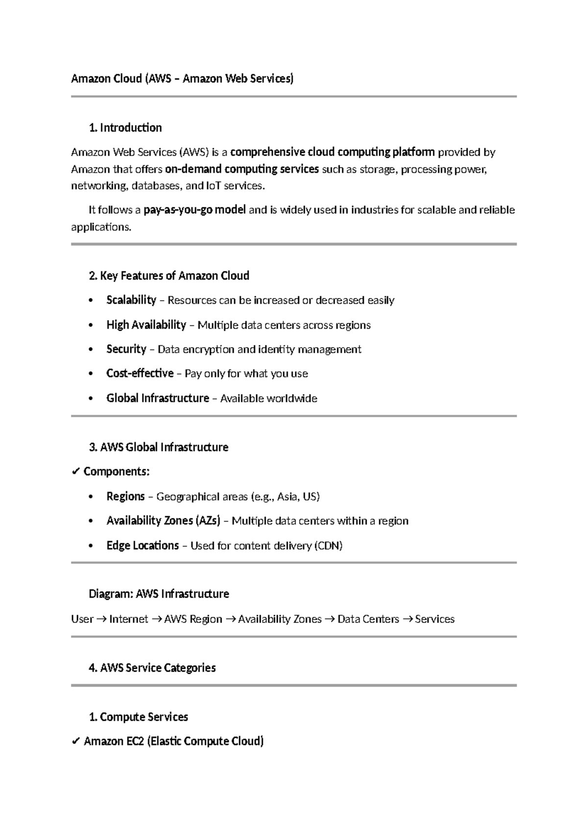 Cloud Computing Overview: AWS, Azure, and GCP - Unit 4 IoT - Studocu