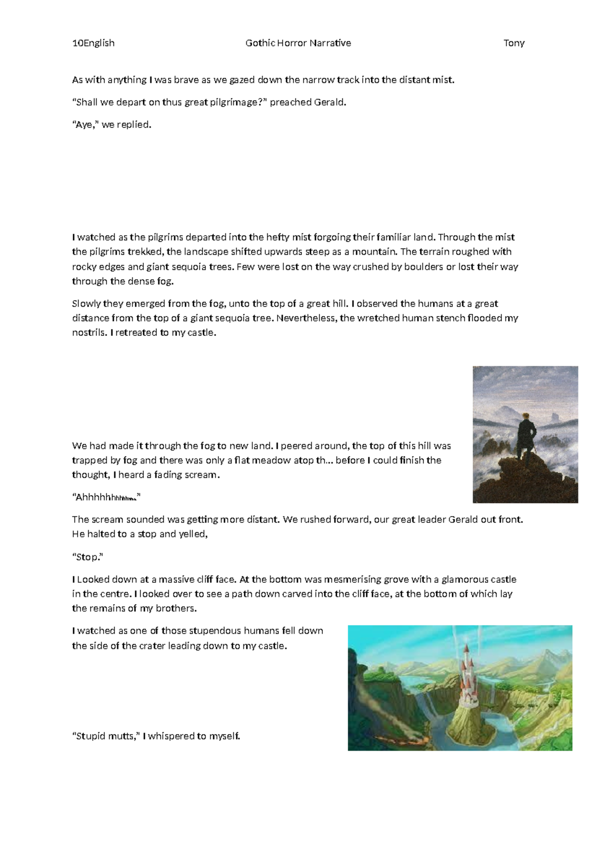 Gothic Horror Narrative Analysis - 10ENG Final Exam Insights - Studocu