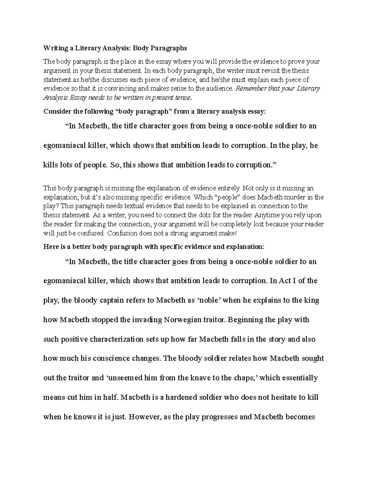 The Alchemist Writing A Literary Analysis Body Paragraphs - Writing a ...