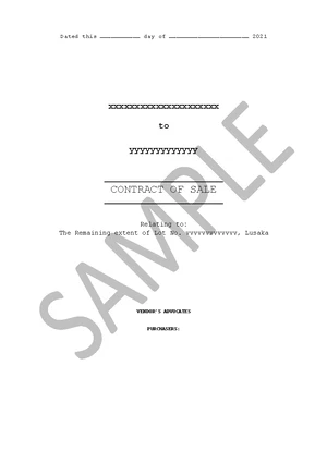 Sample Contract of sale done by full time class - Dated this