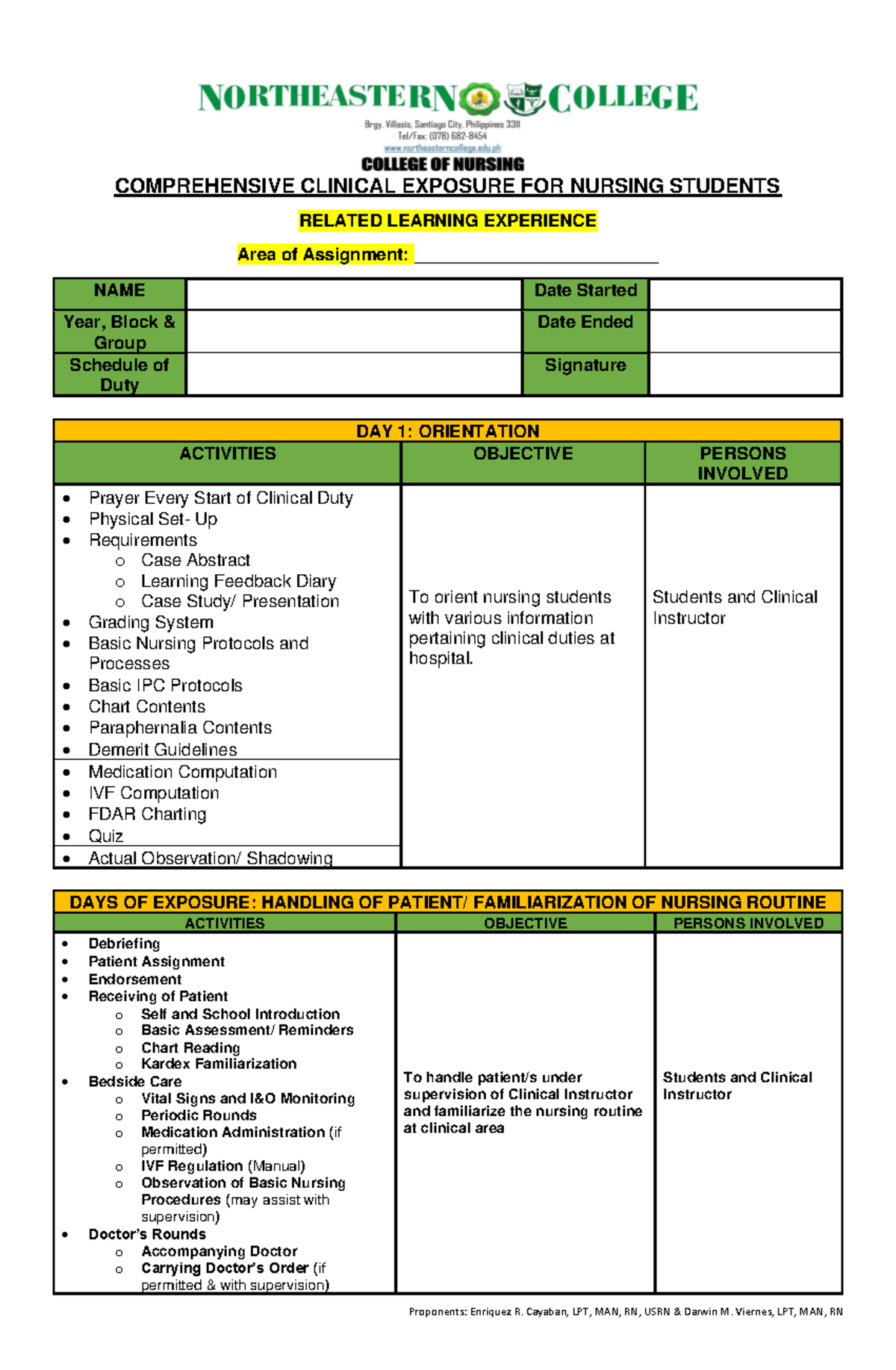 NURS 101: Comprehensive Clinical Exposure & Case Presentation Guide ...