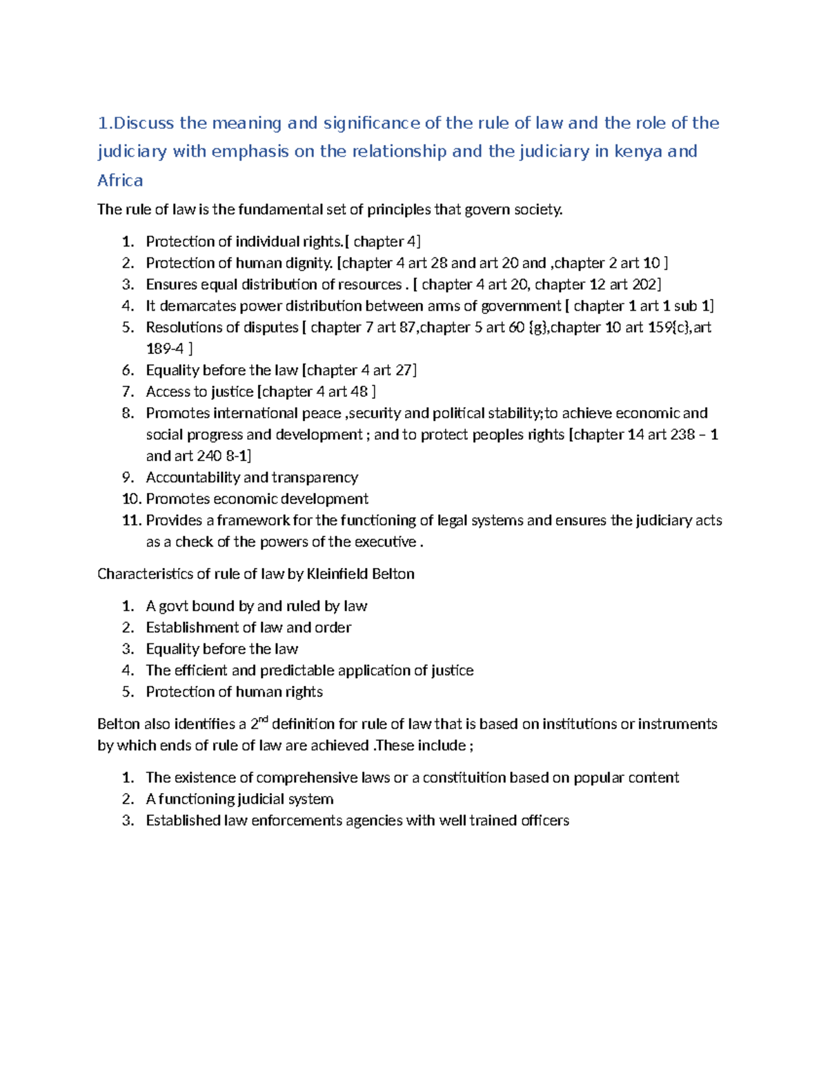 Conlaw Group Work: The Rule of Law & Judiciary in Kenya and Africa ...