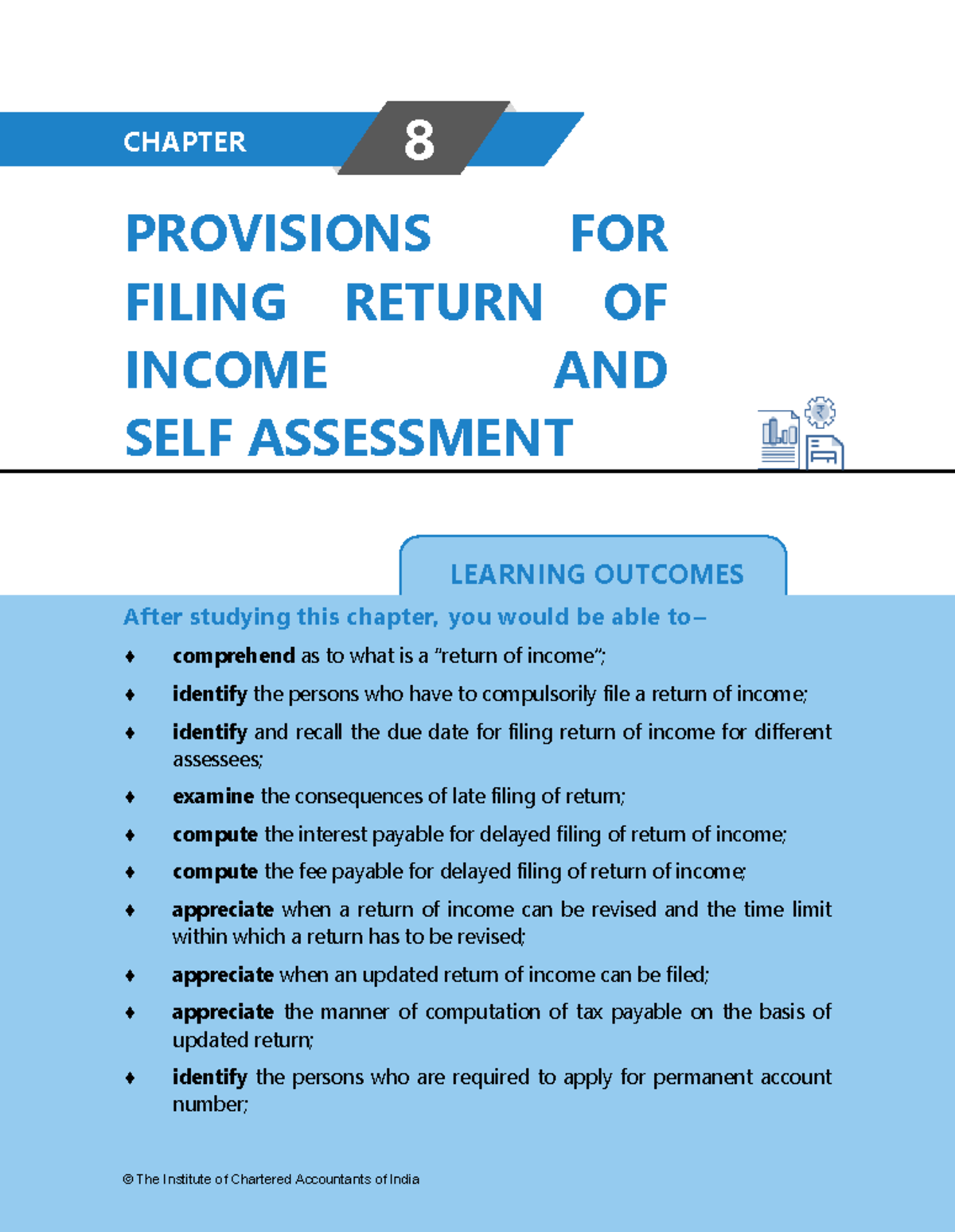 Return of Income & Self Assessment: Provisions and Learning Outcomes M ...