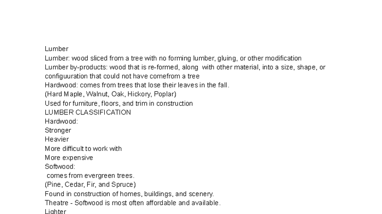 Lumber Classification and Sizing: A Comprehensive Guide - SJI - Studocu