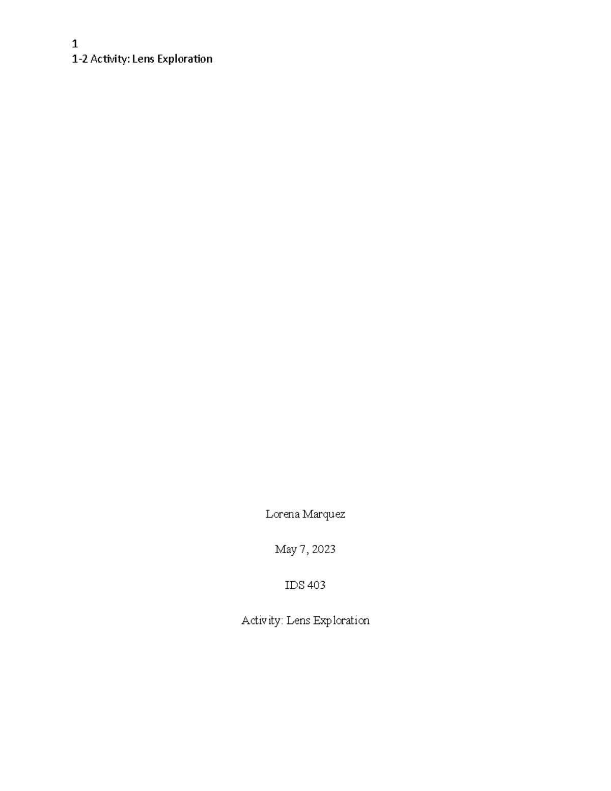 IDS 403 Activity 1-2: Lens Exploration of Telecommunications Technology ...