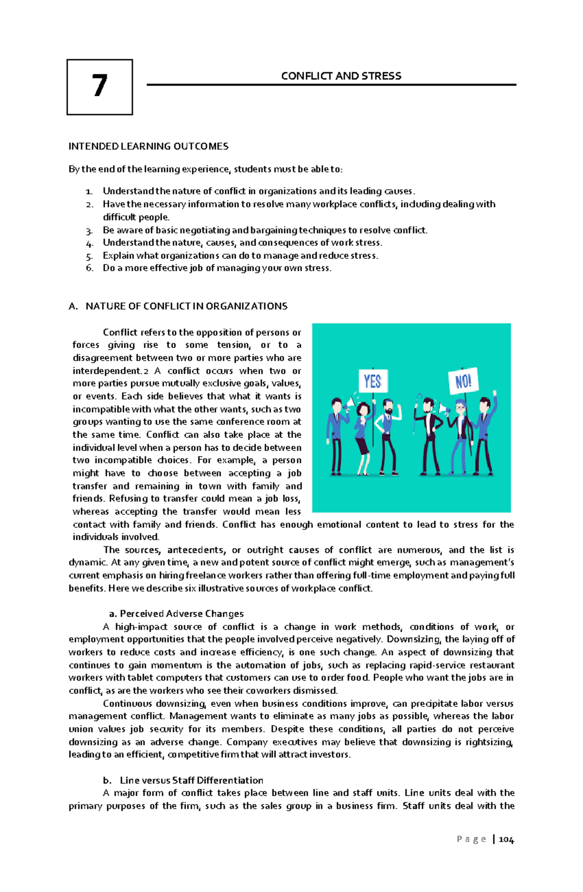 Chapter-7 - HUMAN BEHAVIOR AND ORGANIZATION - CONFLICT AND STRESS ...