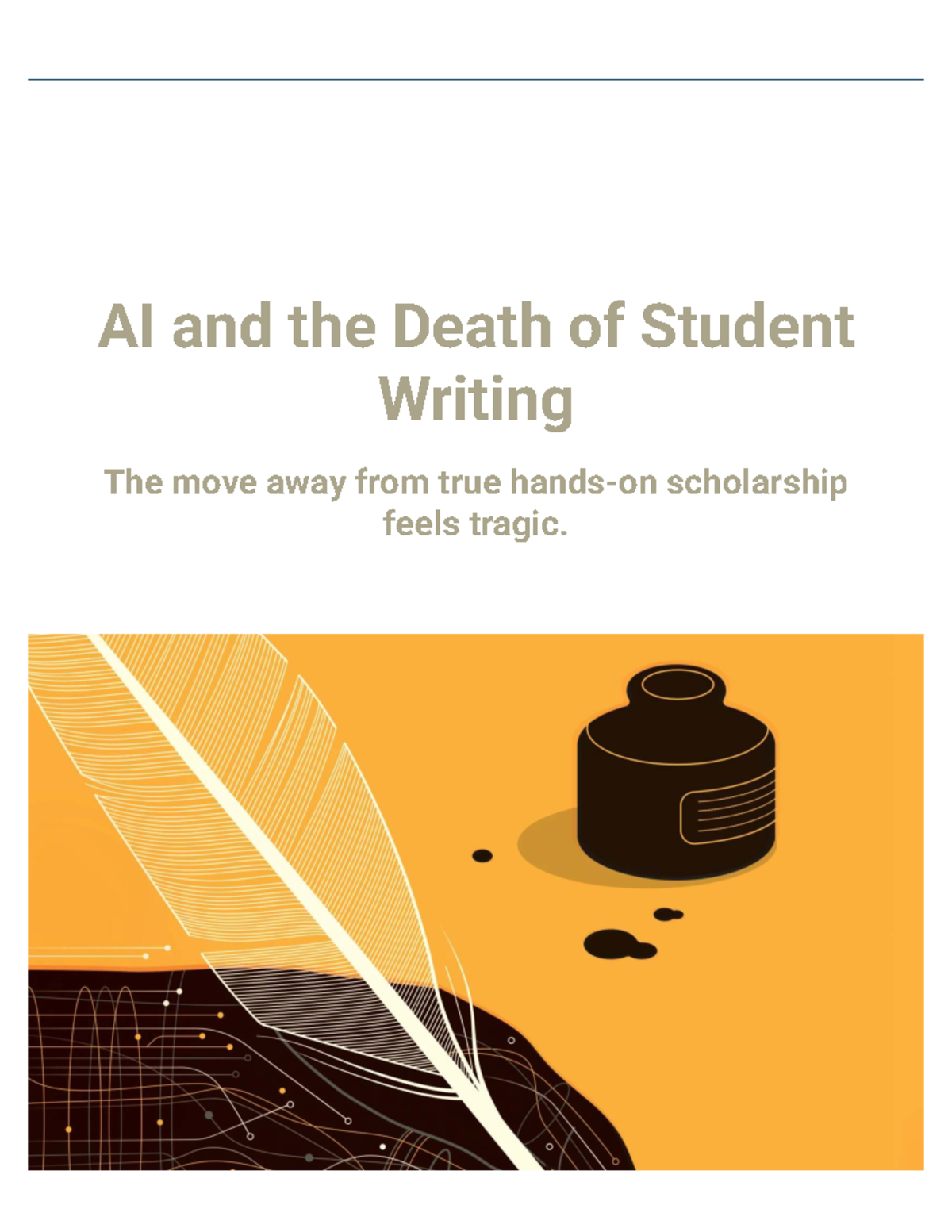 AI's Impact on Student Writing: A Review Essay on Scholarship Decline ...