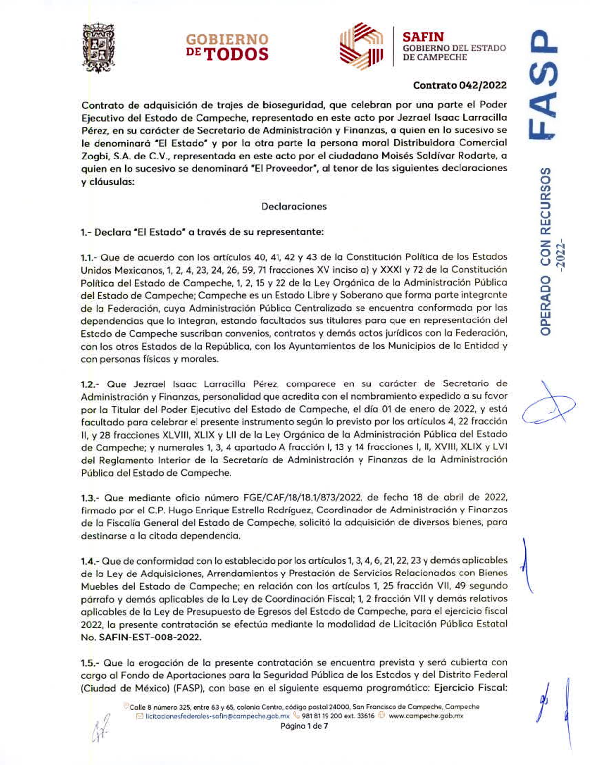 DRM SAF C.042-2022 Safin-EST-008-2022 - Lugar: Ramo / Tipo: POLIZA DE ...