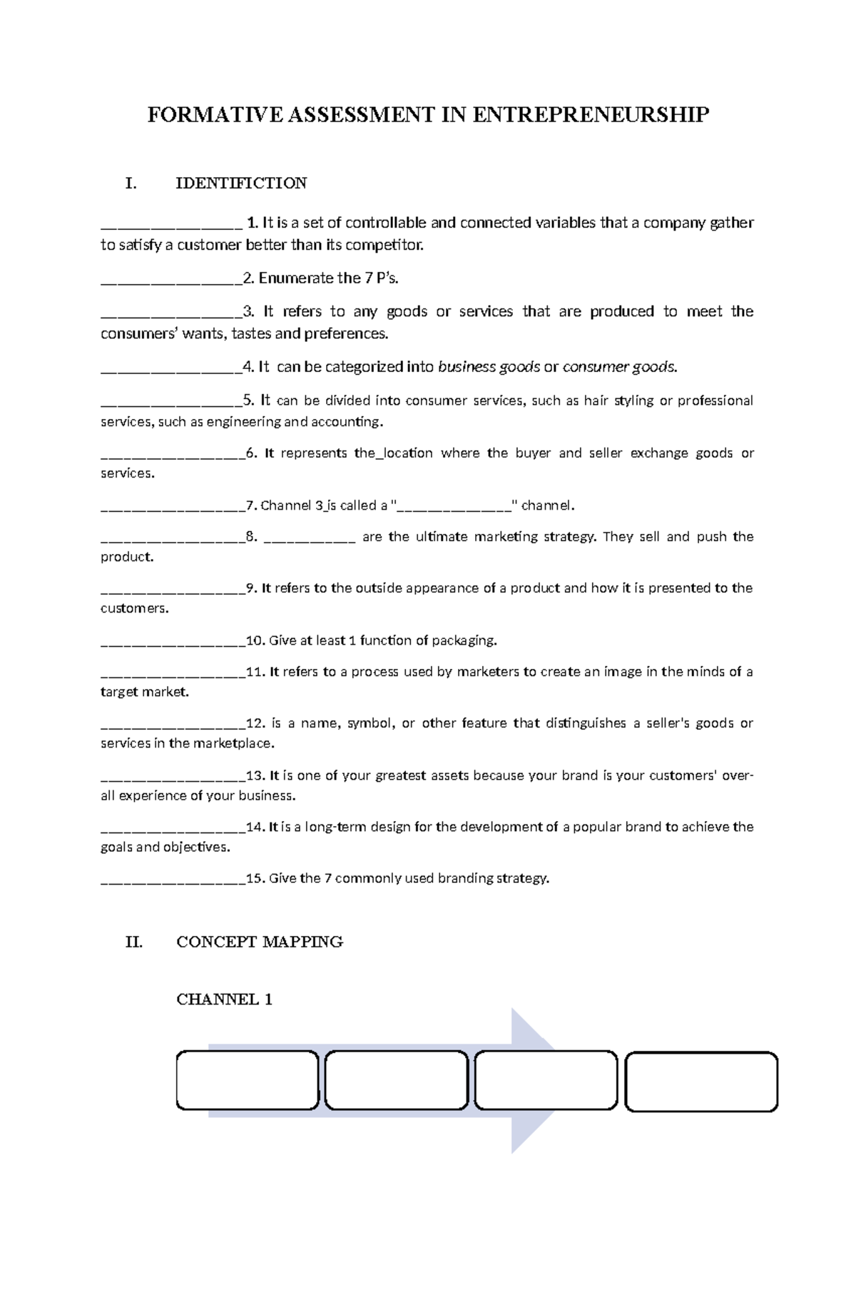 Formative Assessment in Entrepreneurship: Key Concepts & Questions ...
