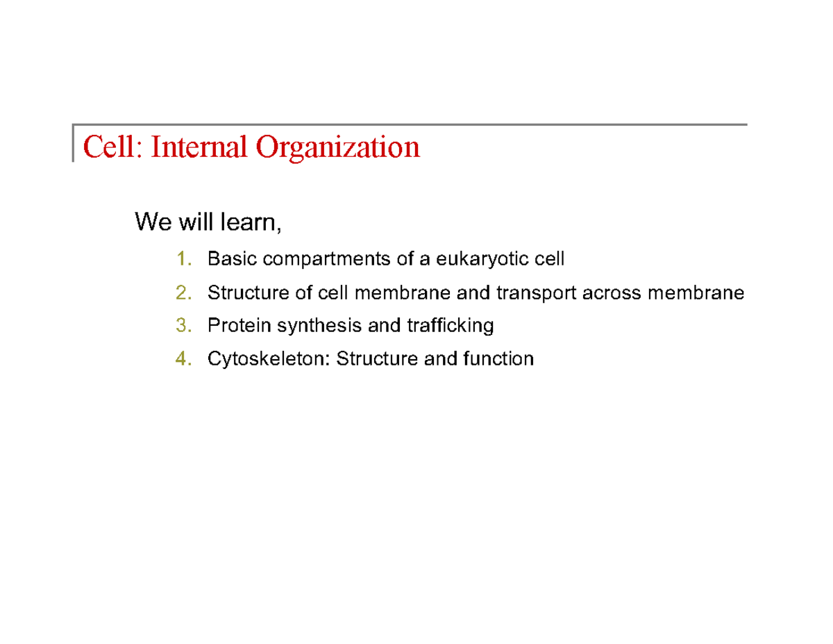 Cell Transport Mechanisms and Cytoskeleton Functions - BY471 - Studocu