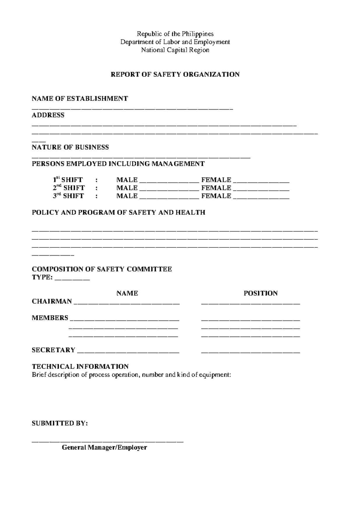 Guide to Safety Committee Composition in the Workplace - Studocu