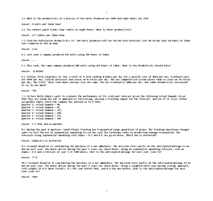 [Solved] Mariela is the operations manager of a software development - Operations Management ...