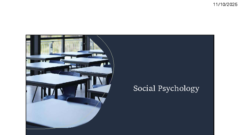 Social Psychology 1: Understanding Attitudes & Behavior Dynamics - Studocu