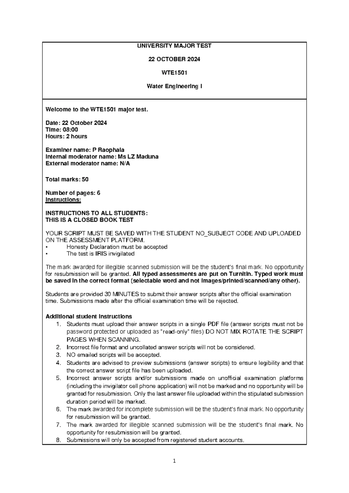 Delportshoop WWTW Operation & Maintenance Manual (2023-2026) - Studocu