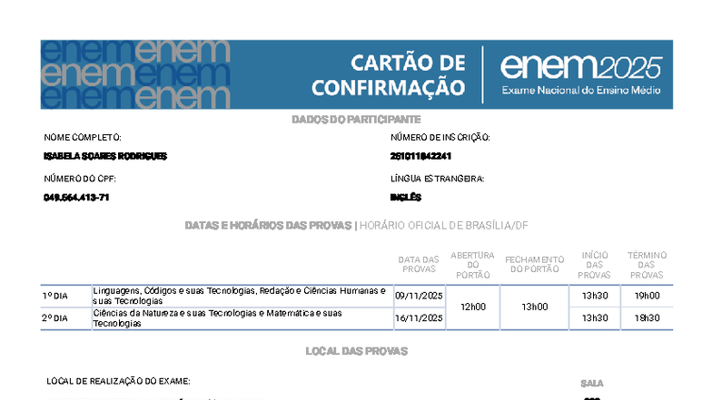 ENEM 2023: Instruções e Detalhes para Participantes - Studocu
