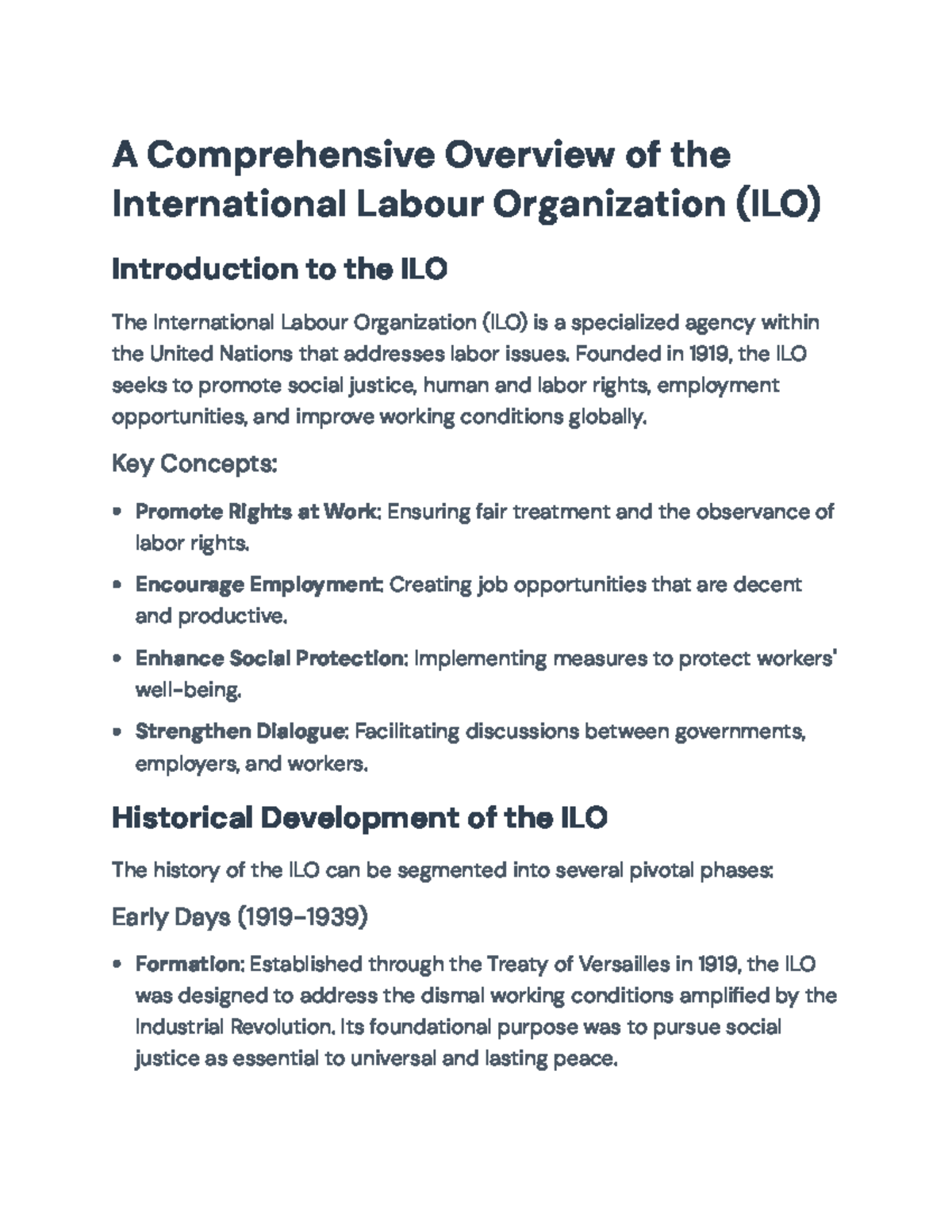 A Comprehensive Overview of the International Labour Organization (ILO ...