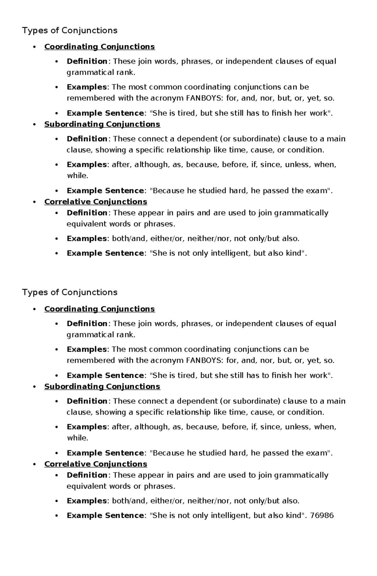 Types of Conjunctions: Coordinating, Subordinating, and Correlative ...