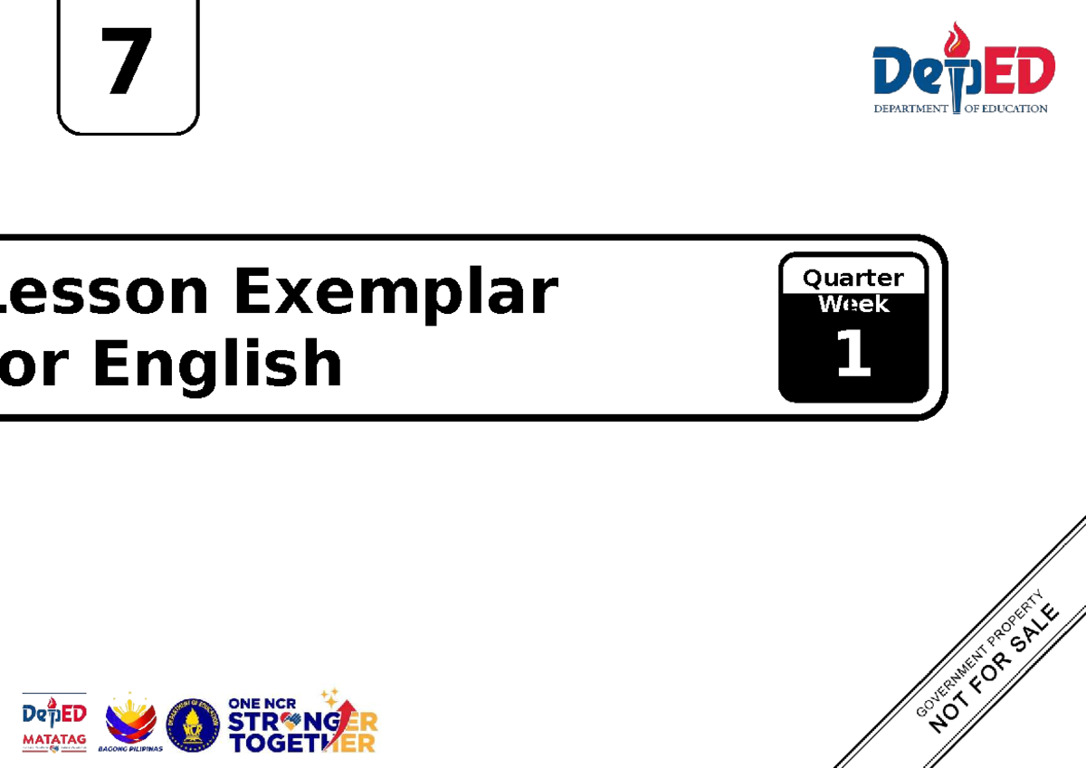 G7 English Q1 W1: Lesson Exemplar on Poetry and Rhymes - Studocu