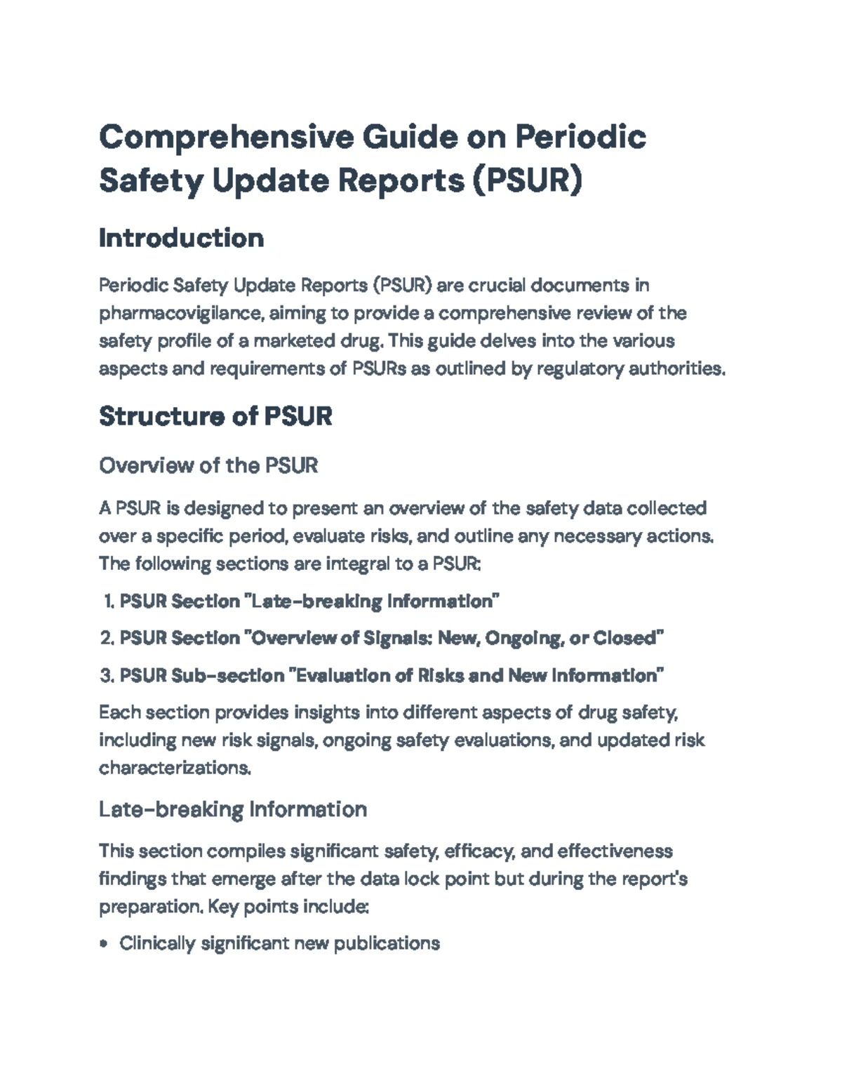 Guideline on Good Pharmacovigilance Practices (GVP) - Module VII PSUR ...