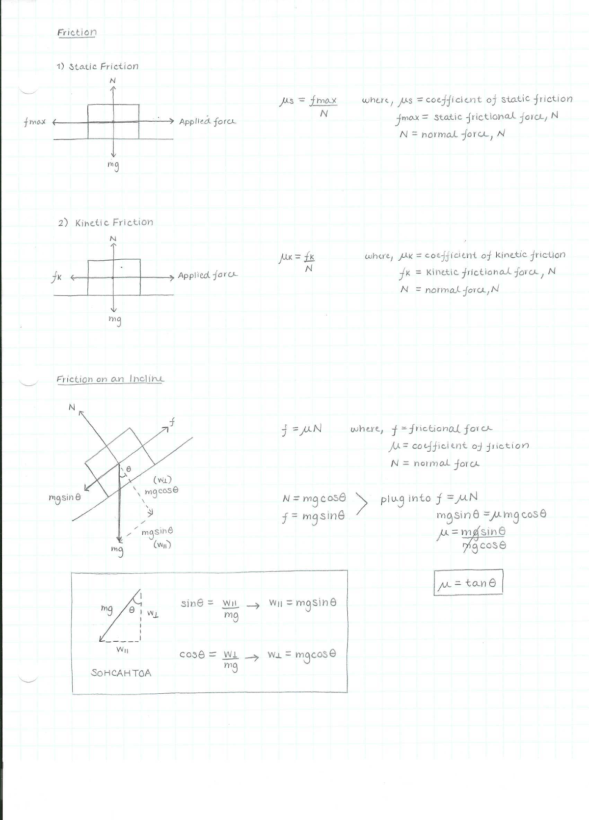 PHY116 Notes: Understanding Friction - Static & Kinetic Forces - Studocu