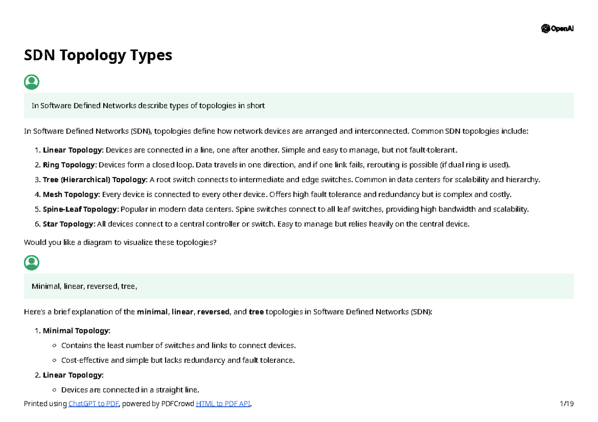 SDN Topology Types: Overview of Topologies in Software Defined Networks ...