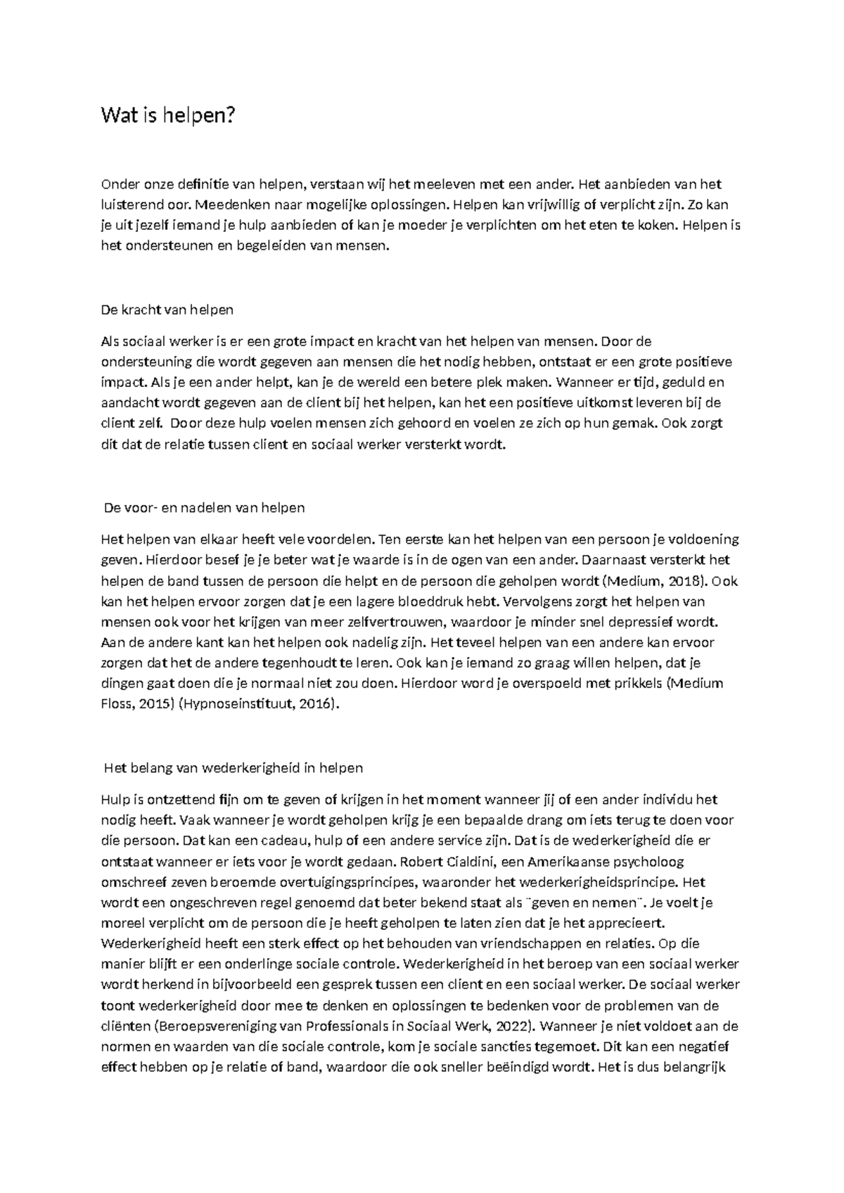 Helpen: Definitie, Kracht en Wederkerigheid in Sociaal Werk - Studeersnel
