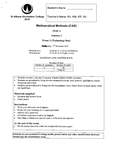 Mathematical Methods- Unit 2 - Grade: 11 - Victorian Certificate of ...