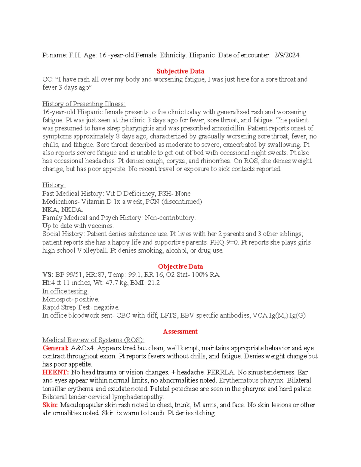 GERD SOAP Note - Patient Evaluation and Management Plan - Studocu