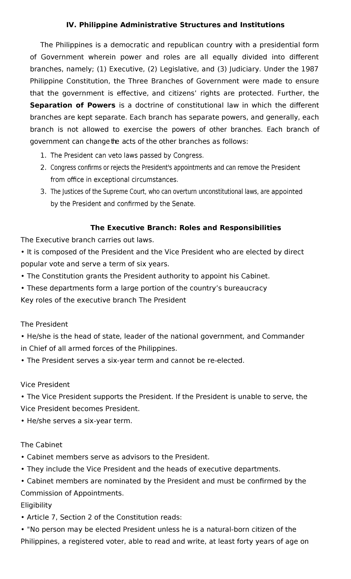 MPA 201: Philippine Administrative Structures and Institutions Overview ...