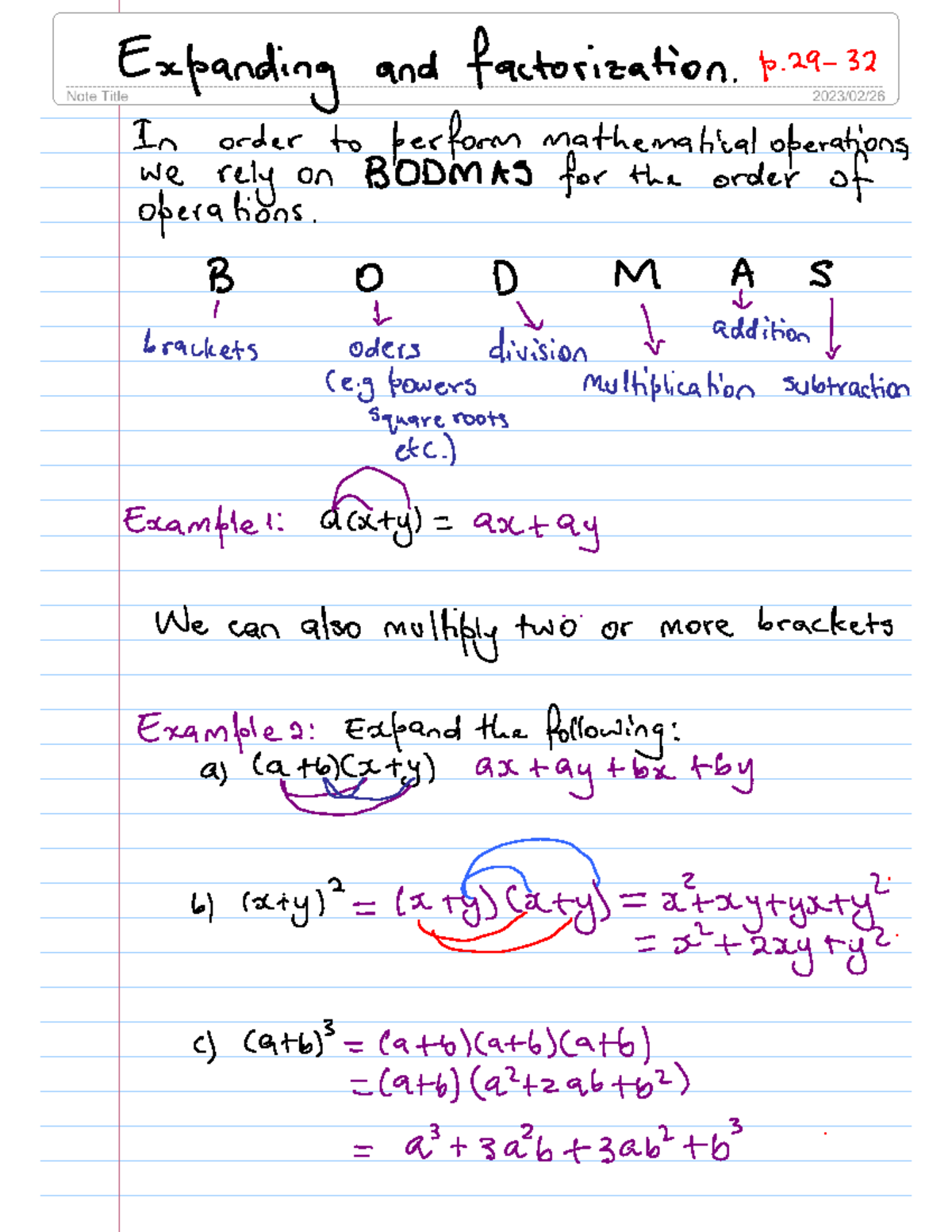 Expanding, Factorization, Quadratic Formula & Binomial Formula ...