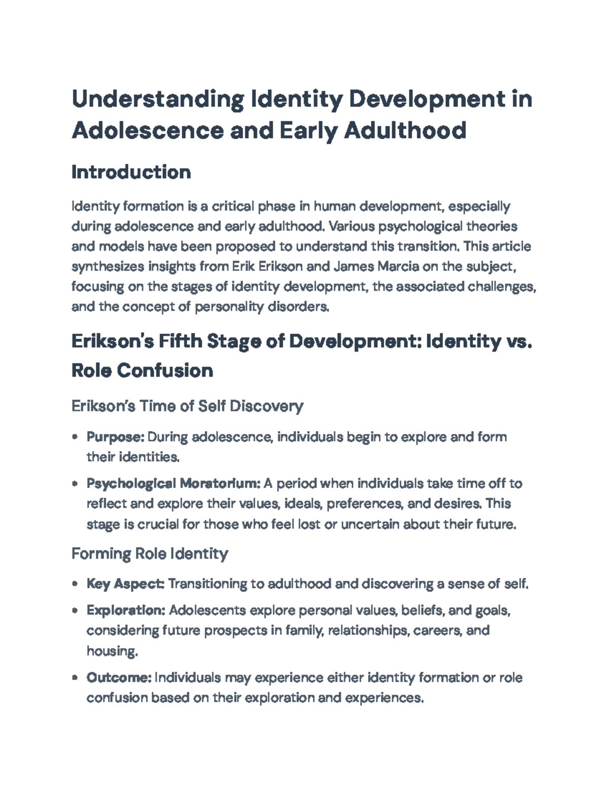 Understanding Identity Development in Adolescence and Emerging ...