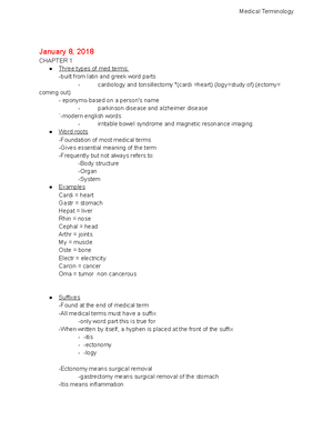 Meddical termenology worksheet one complete - CHAPTER 1 INTRODUCTION TO ...