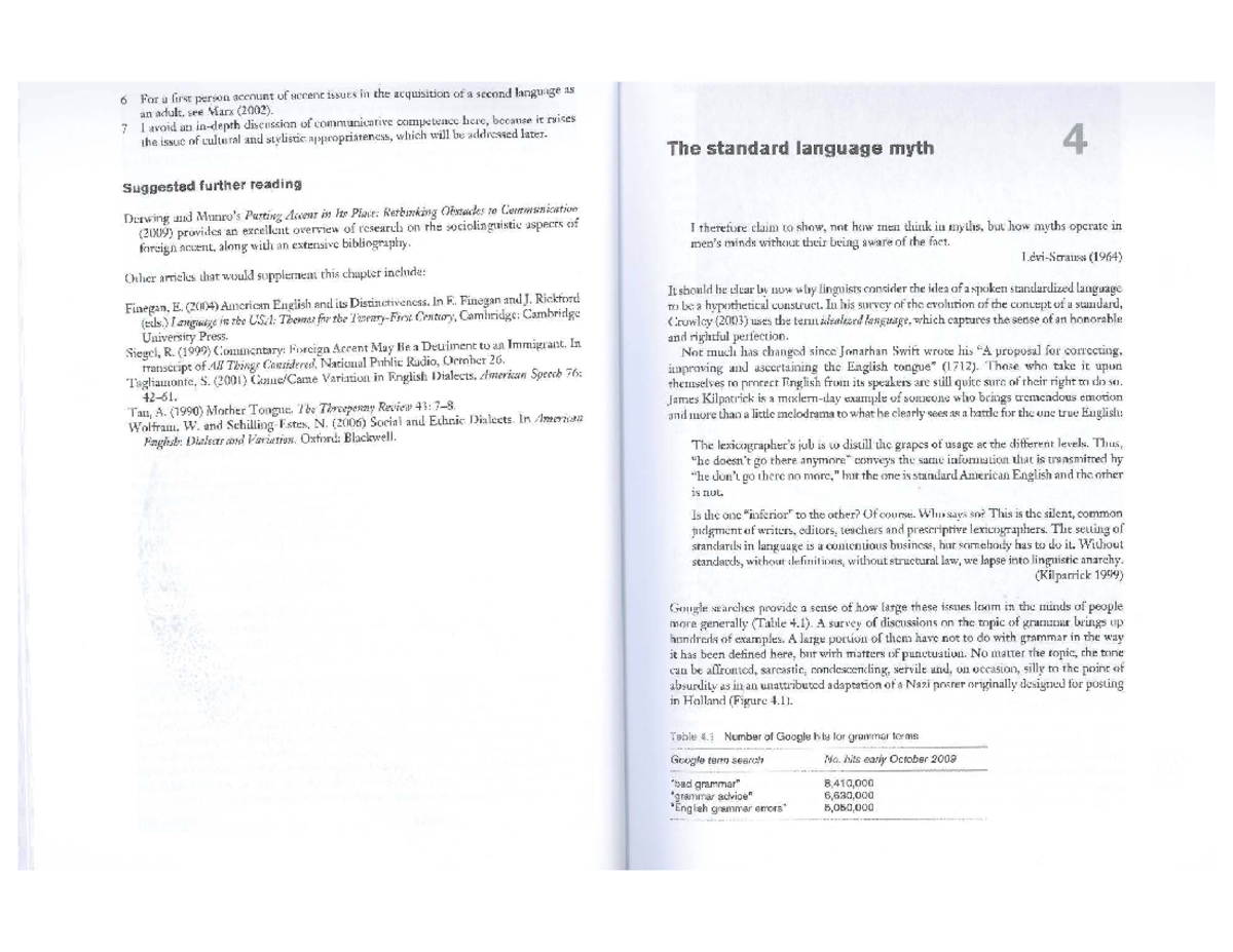 Lippi Green: Chapter 3-4 Summary & Analysis on Standard Language Myths ...