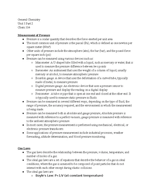 Gas Laws - Study Notes & Assignments - Studocu