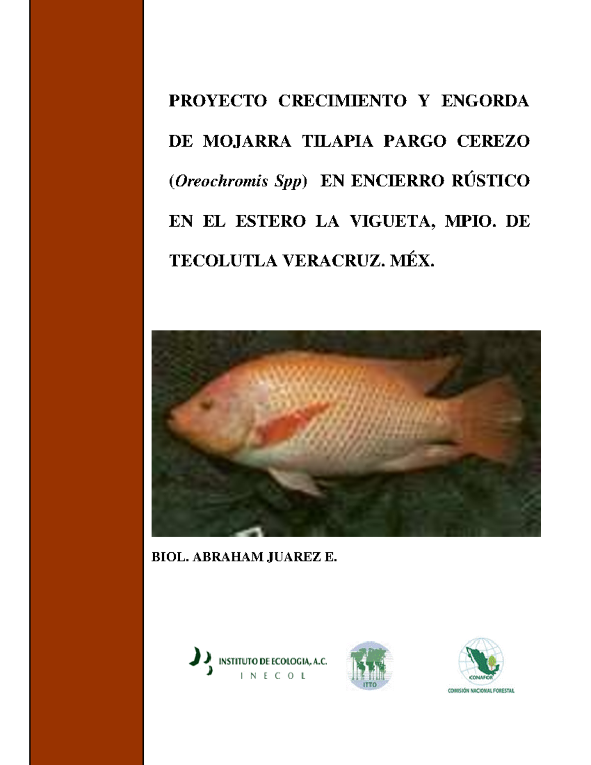 Proyecto Acuicultura: Crecimiento de Tilapia Pargo Cerezo en Tecolutla ...