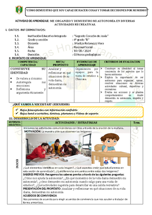 Informe Final Tutoria 2024 - INFORME DE ACCIONES DE TUTORÍA Y ORIENTACIÓN EDUCATIVA – 2024 I ...