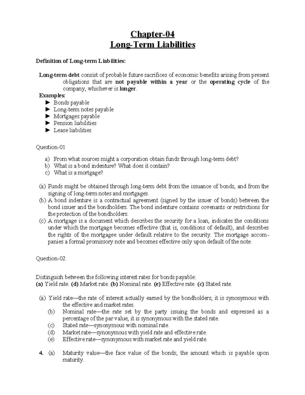 Chapter-04-Long-Term Liabilities - Chapter- Long-Term Liabilities ...