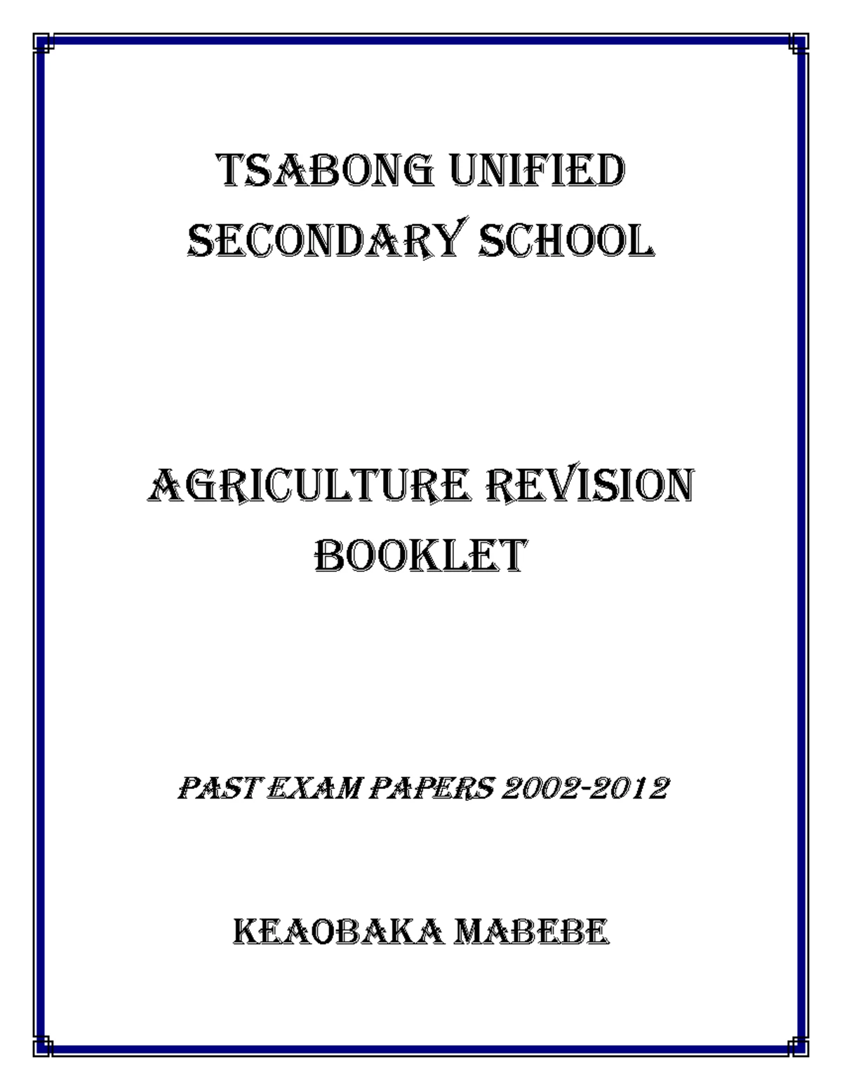 Agriculture JCE - study materials - Bachelor of sciences General - Studocu